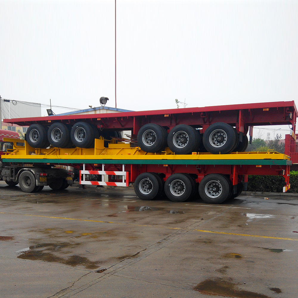 40 Feet 3 axles Flatbed Utility Tank/ Camper/ Tipper/ Cargo Semi ...