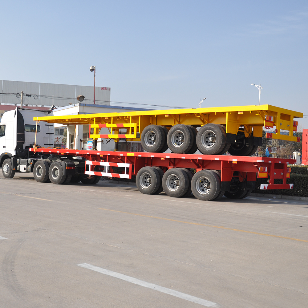40ft 3 Axle Tractor Flatbed Heavy Truck Semi Utility Trailer - My ...
