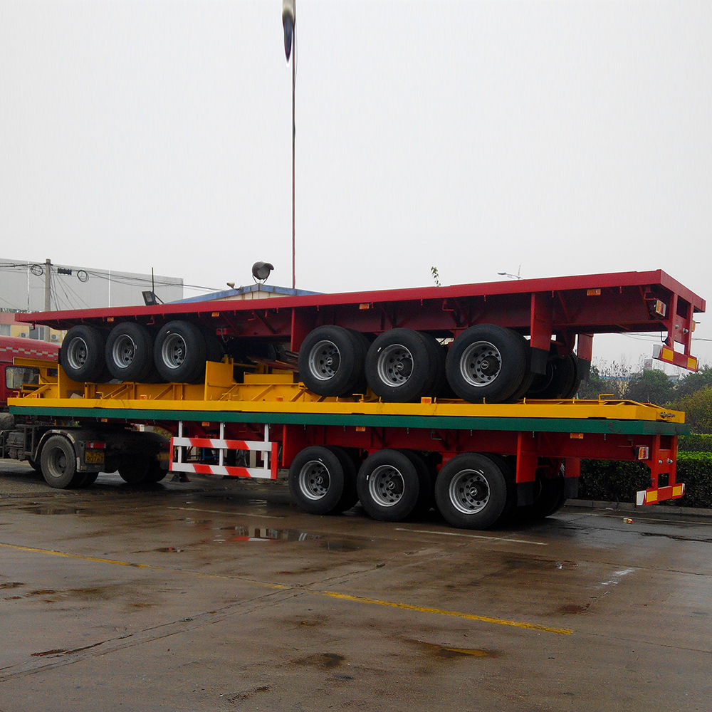 40ft 3 Axle Tractor Flatbed Heavy Truck Semi Utility Trailer - My ...
