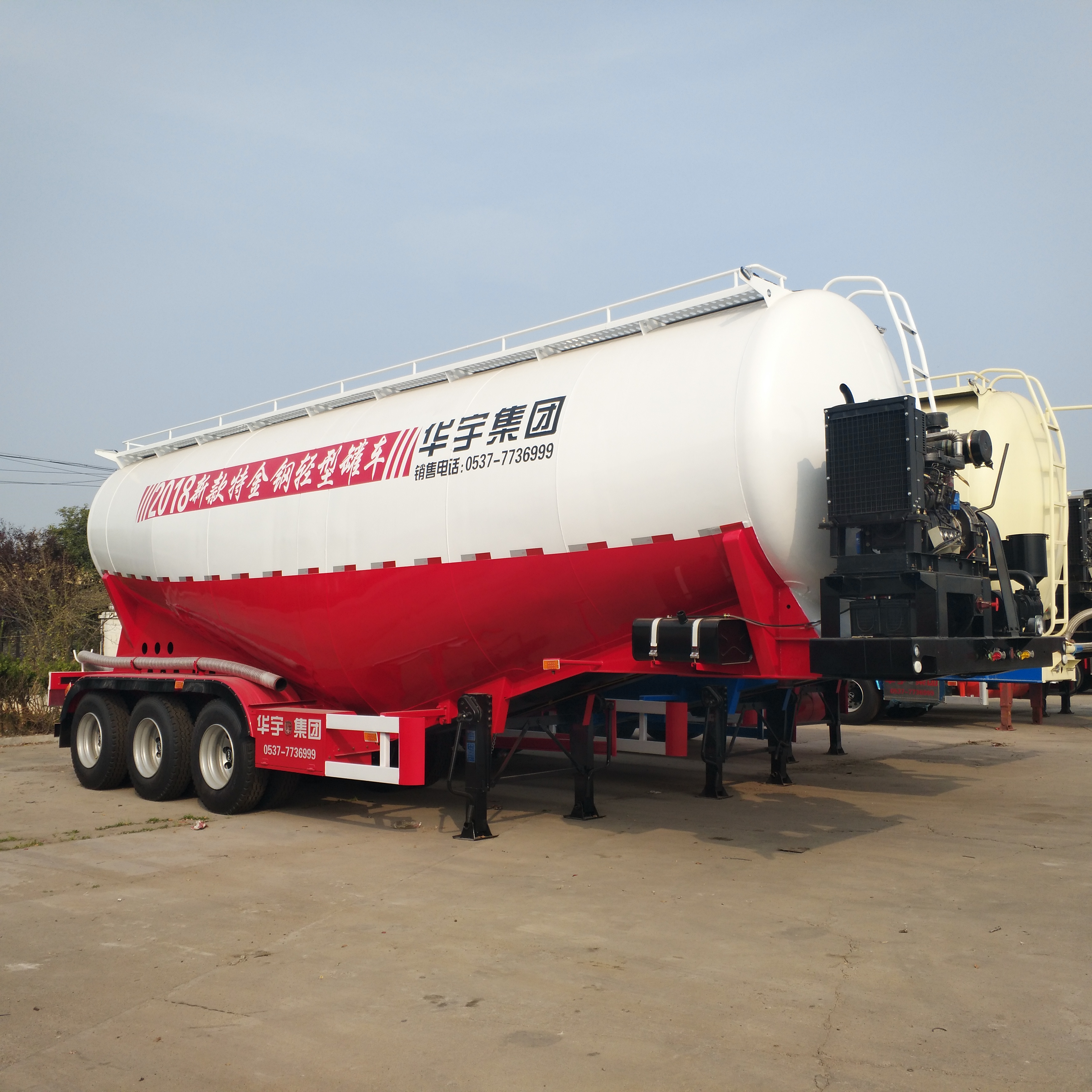 Steel Tanker Cement Bulker Trailer/Powder Material Tank/Tanker Semi ...