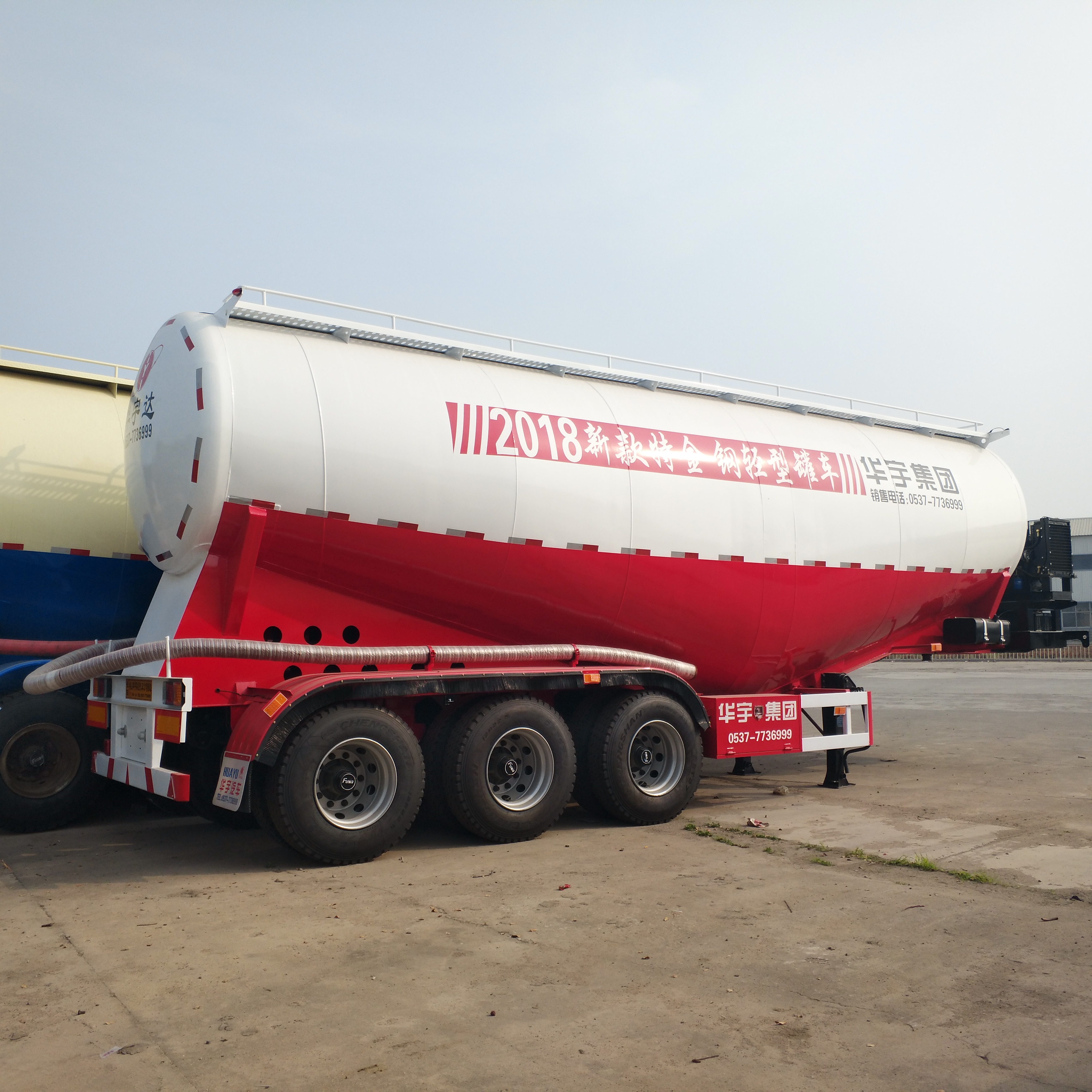 Steel Tanker Cement Bulker Trailer/Powder Material Tank/Tanker Semi ...